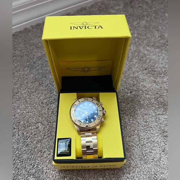 Invicta | Accessories | Classic Invicta Men Gold Watch | Poshmark